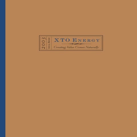 xto energy annual reports 2003 | PDF