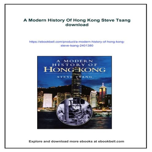 A Modern History Of Hong Kong Steve Tsang | PDF
