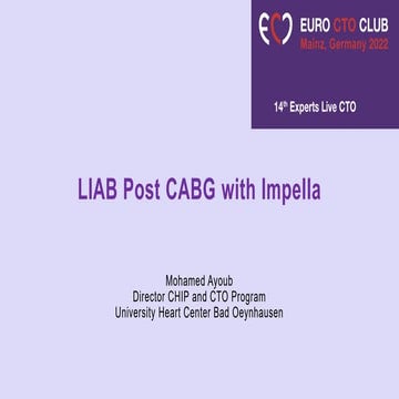Mohamed Ayoub: LIAB post CABG mit Impella | PDF