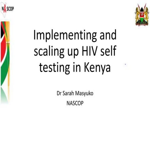 Implementing and scaling up HIVST in Kenya | PPTX | Sexual Health ...