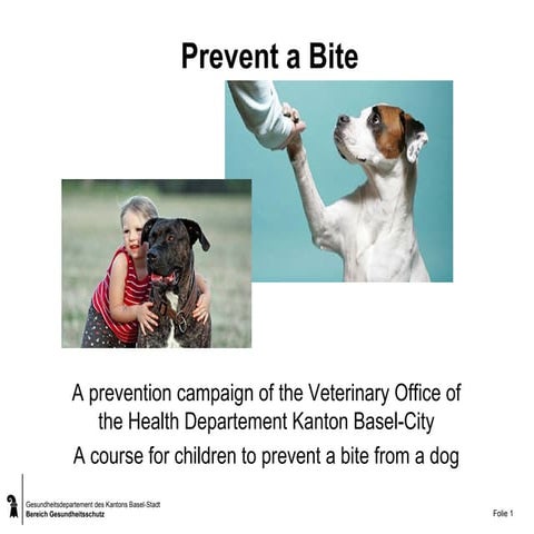 ‘Prevent a Bite’: A course on child safety around dogs | PPT