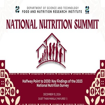 2023 National Nutrition Survey- Food Security Results | PDF