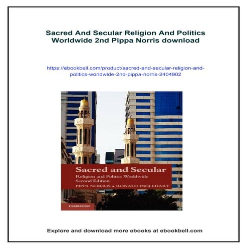 Sacred And Secular Religion And Politics Worldwide 2nd Pippa Norris | PDF