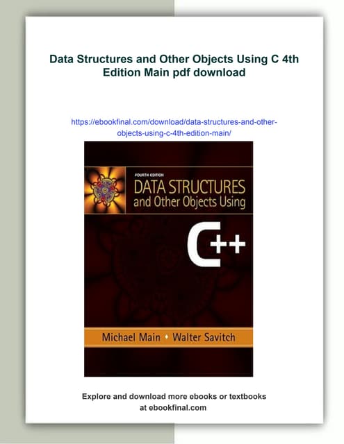 Data Structures And Other Objects Using C 4th Edition Main Pdf 9464