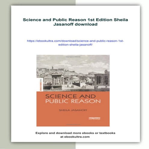 Science and Public Reason 1st Edition Sheila Jasanoff | PDF