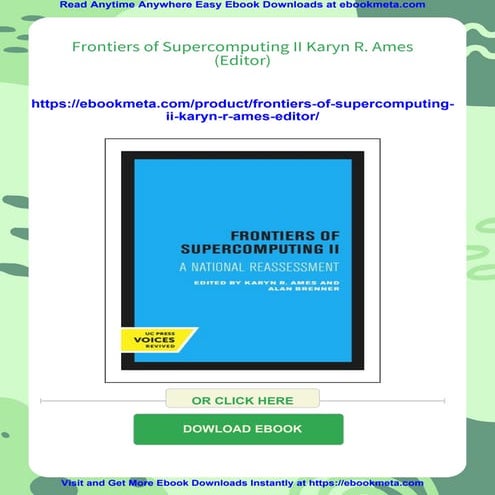 Frontiers of Supercomputing II Karyn R. Ames (Editor) | PDF