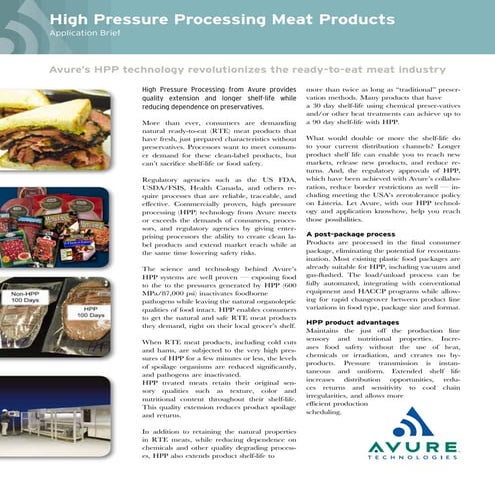 High Pressure Processing HPP Catalog(EN) | PDF