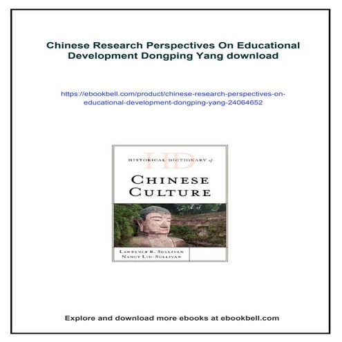 Chinese Research Perspectives On Educational Development Dongping Yang | PDF