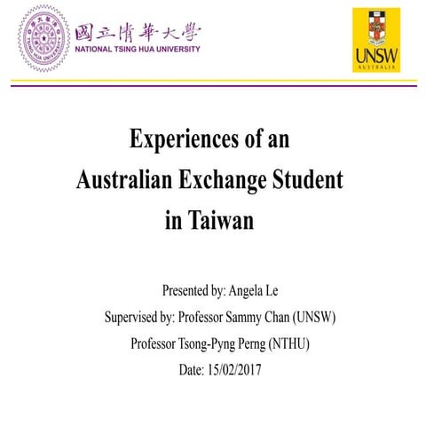 Australian exchange students in Taiwanpt | PPT