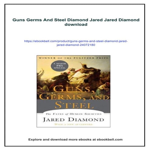 Guns Germs And Steel Diamond Jared Jared Diamond | PDF