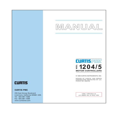 Manual de controlador DC da curtis | PDF