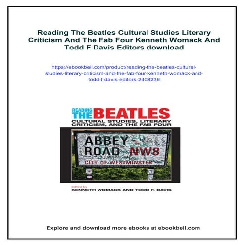Reading The Beatles Cultural Studies Literary Criticism And The Fab ...