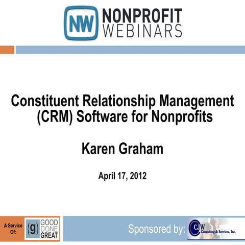Constituent Relationship Management (CRM) Software for Nonprofits | PDF
