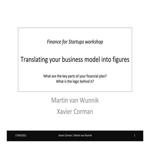 Workshop: Financial Plan | PDF