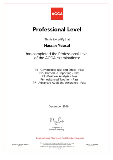 ACCA-Professional level | PDF
