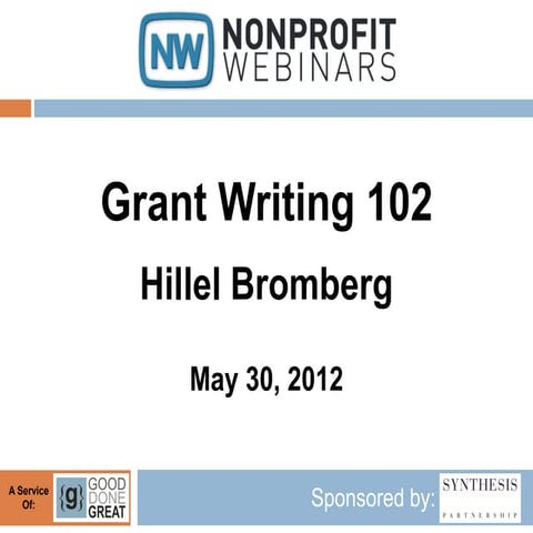 Grant Writing 102 | PDF