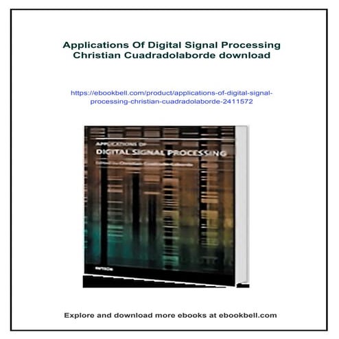 Applications Of Digital Signal Processing Christian Cuadradolaborde | PDF
