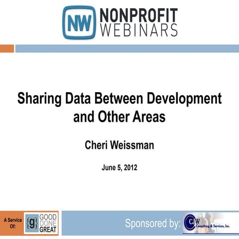 Sharing Data Between Development and Other Areas | PPT | Free Download