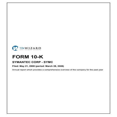 symantec 10K32808 | PDF