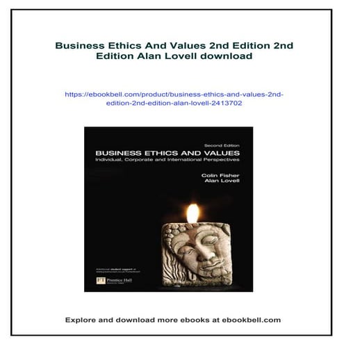 Business Ethics And Values 2nd Edition 2nd Edition Alan Lovell | PDF