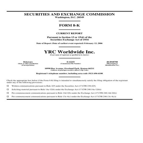 yrc worldwide4Q05_release_revised | PDF