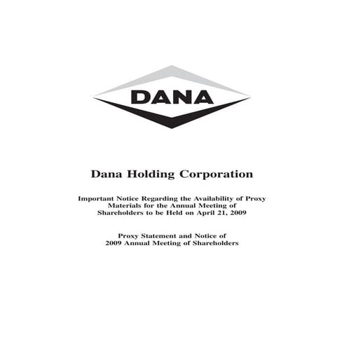 dana 2009ProxyStatement5612 | PDF