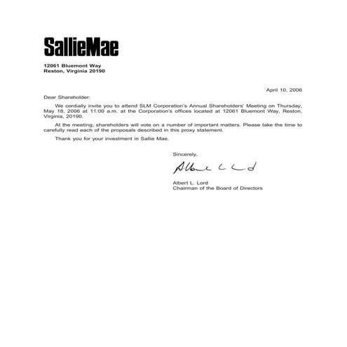 slm 2006ProxyStatement | PDF