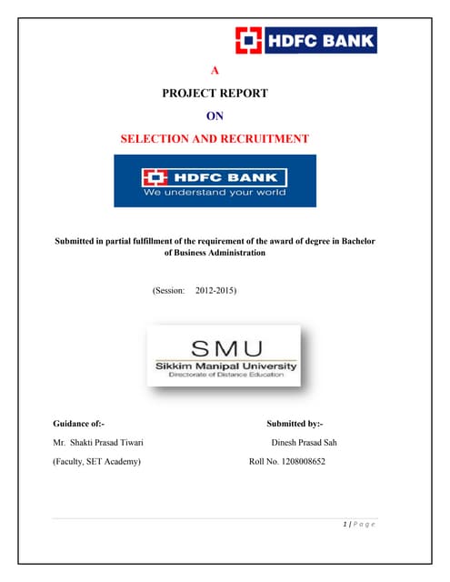 Final Project Synopsis MBA | PDF