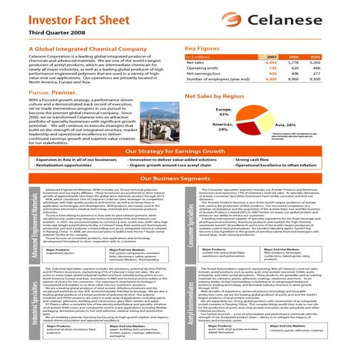 celanese investor_fact_sheet | PDF