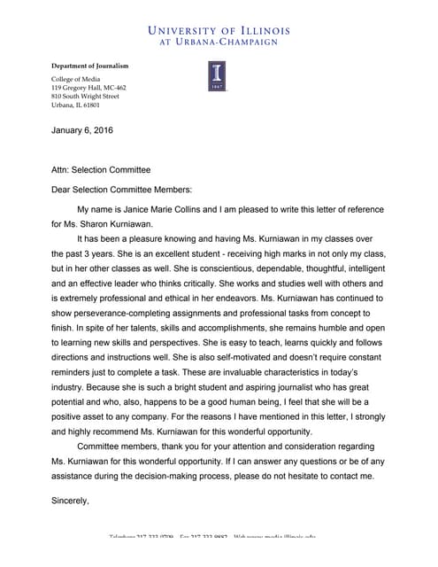 Recommendation Letter # 2 | DOC