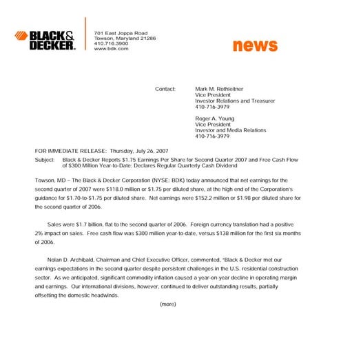 BDKRelease072607 | PDF