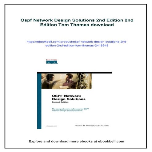 Ospf Network Design Solutions 2nd Edition 2nd Edition Tom Thomas | PDF