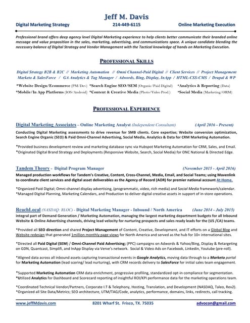 Jeff M Davis Hubspot-Email Marketing Certification | PPT