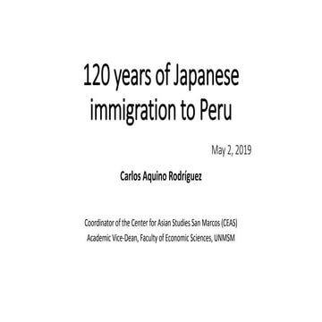 120 years of japanese immigration to peru | PPT