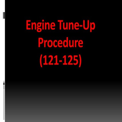 Engine Tune up Procedure | PPTX