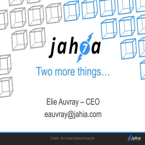 JahiaOne - New Product Line Up -Part 2 | PPT
