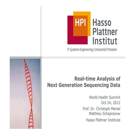 Real-time Analysis of Next Generation Sequencing Data | PPT