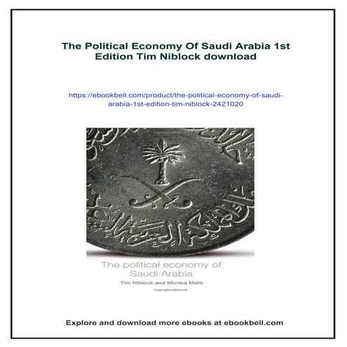 The Political Economy Of Saudi Arabia 1st Edition Tim Niblock | PDF