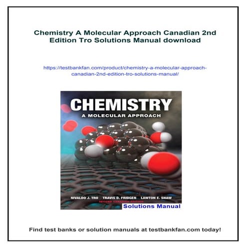 Chemistry A Molecular Approach Canadian 2nd Edition Tro Solutions ...
