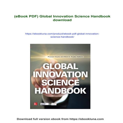 (eBook PDF) Global Innovation Science Handbook | PDF