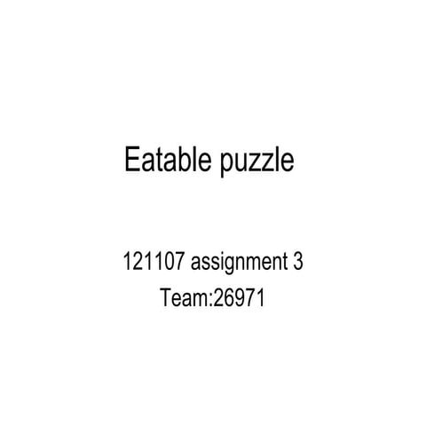 121107 team assignment 3 | PPT