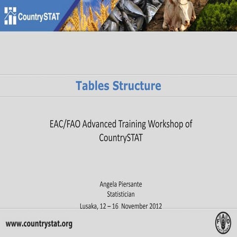 Tables Structure Lusaka, 12-16 November 2012 | PDF