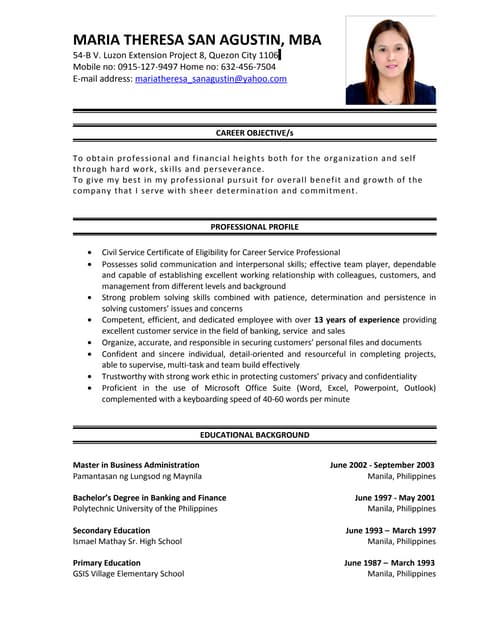 MPManzon Resume(rev) (2) | DOC | Business Accounting & Finance | Business