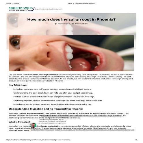 How much does Invisalign cost in Phoenix? | PDF