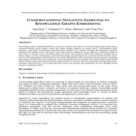 Understanding Negative Sampling In Knowledge Graph Embedding Pdf