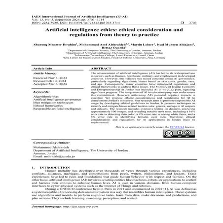 Artificial intelligence ethics: ethical consideration and regulations ...
