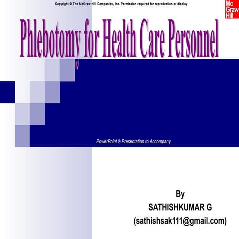 Phlebotomy For Health Care Personnel Ppt