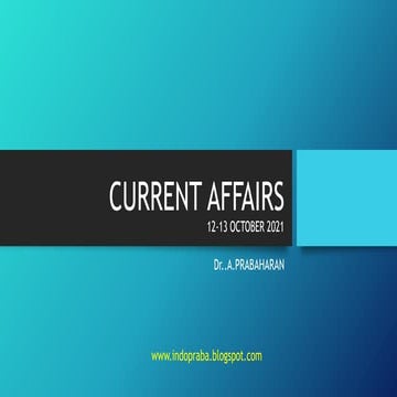 12 13 october 2021 current affairs | PPT