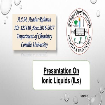 Ionic liquid by Jitu | PPTX