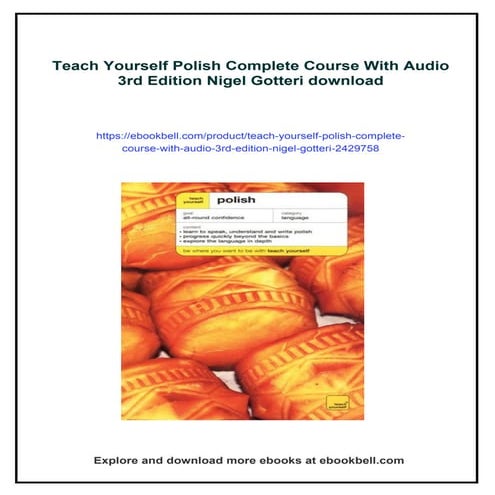 Teach Yourself Polish Complete Course With Audio 3rd Edition Nigel Gotteri | PDF